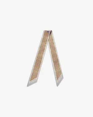 Strathberry Silk Skinny Scarf - Grey