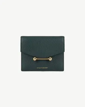 Strathberry Mosaic Trifold Wallet Green