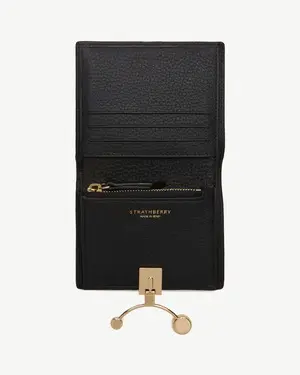 Strathberry Crescent Wallet - Black