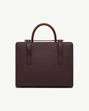 Strathberry Midi Tote Leather Top Handle Bag - Brown