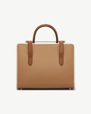 Strathberry Midi Tote Leather Top Handle Bag - Neutral