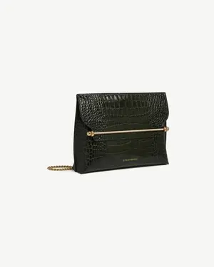 Strathberry Stylist Crossbody Leather Clutch - Green