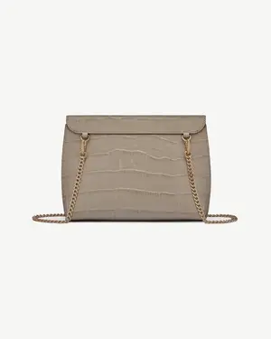 Strathberry Stylist Crossbody Leather Clutch - Grey