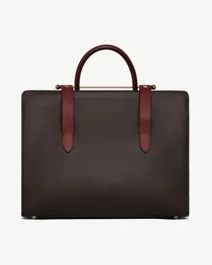 Strathberry Tote Bag With Music Bar Closure - Brown