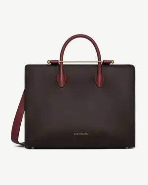 Strathberry Tote Bag With Music Bar Closure - Brown