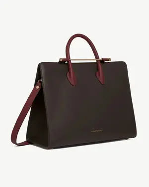 Strathberry Tote Bag With Music Bar Closure - Brown