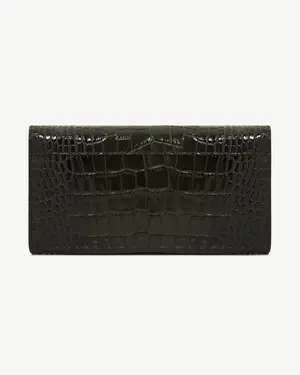 Strathberry Multrees Chain Wallet Leather Mini Clutch - Green