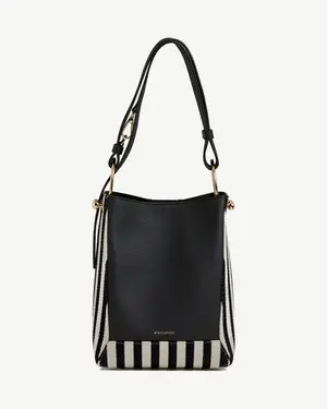 Strathberry Lana Midi Bucket Bag - Black