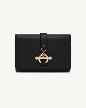 Strathberry Kite Trifold Wallet - Black
