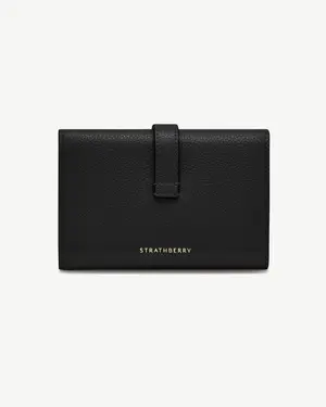 Strathberry Kite Trifold Wallet - Black