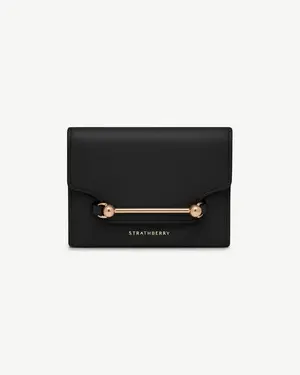 Strathberry Multrees Trifold Wallet Black
