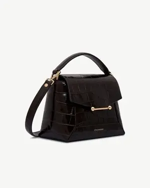 Strathberry Mosaic Top Handle Bag - Brown