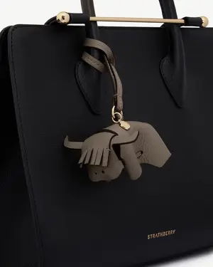 Strathberry Animal Bag Charm - Grey