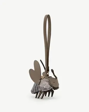 Strathberry Animal Bag Charm - Neutral/grey