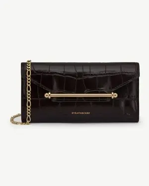 Strathberry Multrees Chain Wallet - Brown