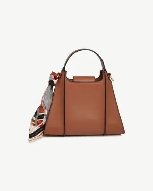 Strathberry Arkshell Top Handle Handbag - Brown