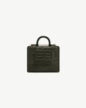 Strathberry Nano Tote Top Handle Leather Mini Tote Bag - Green