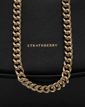 Strathberry Crescent Moon Mini Bag - Black