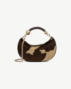 Strathberry Crescent Moon Mini Bag - Brown