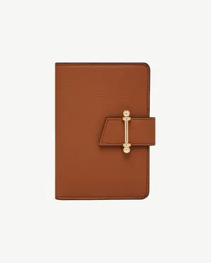 Strathberry Multrees Passport Holder Brown