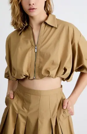 EXTRO & VERT Indie Zip-up Cropped Top