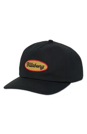 BILLABONG Baseball Cap With Embroidered Logo Detail - Black