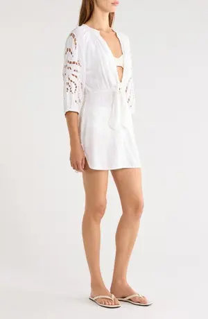 VIX PAULA HERMANNY Alice Cover-up Chemise - Off White