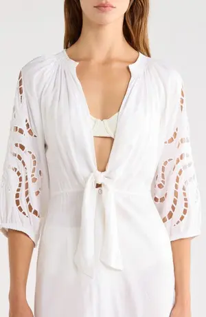 VIX PAULA HERMANNY Alice Cover-up Chemise - Off White