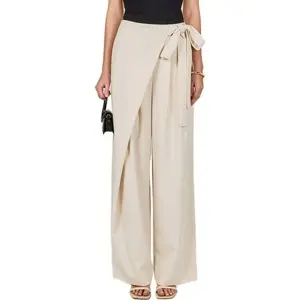 Endless Rose Faux Wrap Wide Leg Pants
