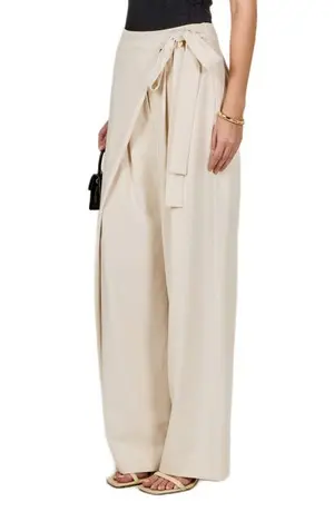 Endless Rose Faux Wrap Wide Leg Pants
