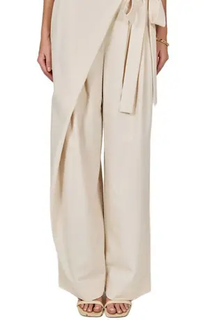 Endless Rose Faux Wrap Wide Leg Pants