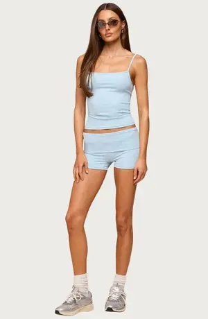 EDIKTED Blonka Crop Camisole - Light-blue