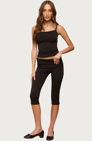EDIKTED Blonka Crop Camisole - Black