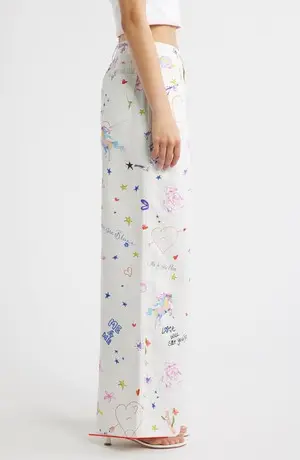 KULANI KINIS Printed Straight Leg Jeans