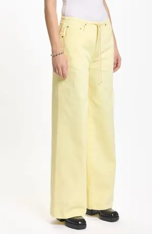 DAZE Madison Tie Waist Wide Leg Jeans