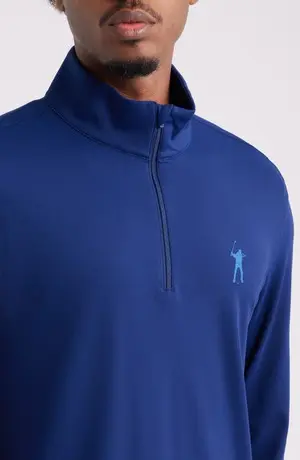 EASTSIDE GOLF Signature Quarter Zip Pullover - Navy