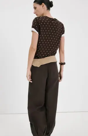 Mango Polka Dot Fine Knit Sweater - Chocolate
