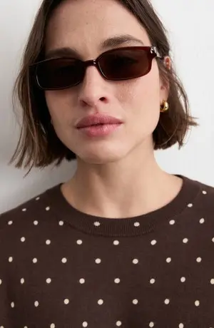 Mango Polka Dot Fine Knit Sweater