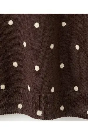 Mango Polka Dot Fine Knit Sweater