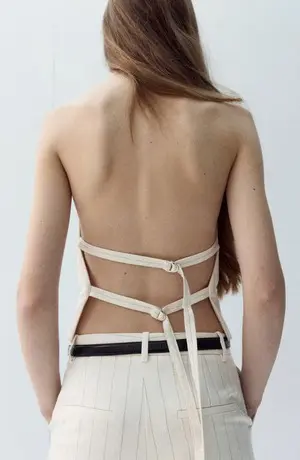 Mango Open Back Halter Top