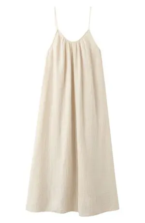 Mango Sleeveless Cotton Nightgown - Ecru