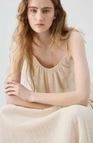 Mango Sleeveless Cotton Nightgown