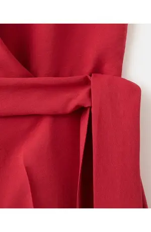 Mango Sleeveless Jumpsuit With Surplice V-neck And Removable Sash