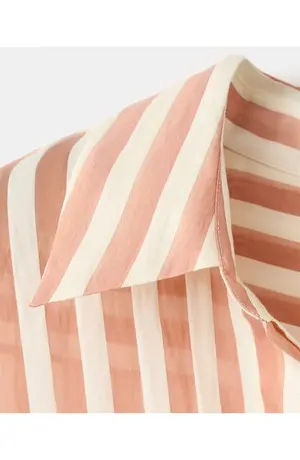 Mango Striped Semisheer Woven Shirt