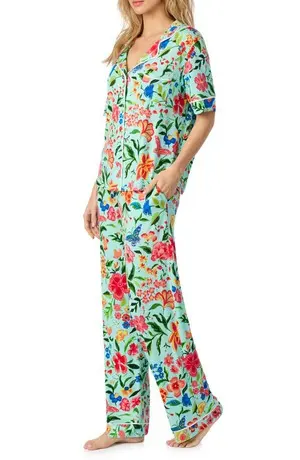 ROOM SERVICE Print Long Pajamas