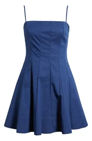 Lulus Blaise Cotton Blend Skater Mini Dress