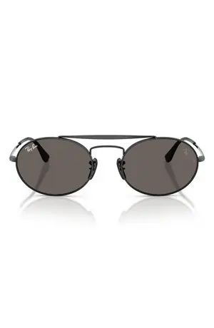 Ray-ban Oval Sunglasses - Black/dark Grey