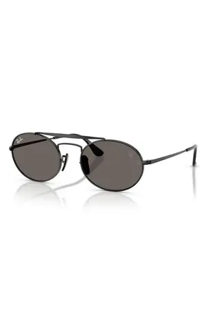 Ray-ban Oval Sunglasses - Black/dark Grey