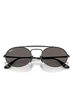 Ray-ban Oval Sunglasses - Black/dark Grey