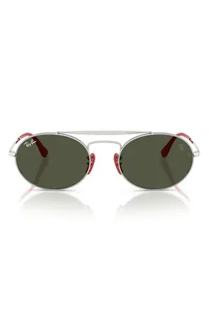 Ray-ban Oval Sunglasses - Silver/green